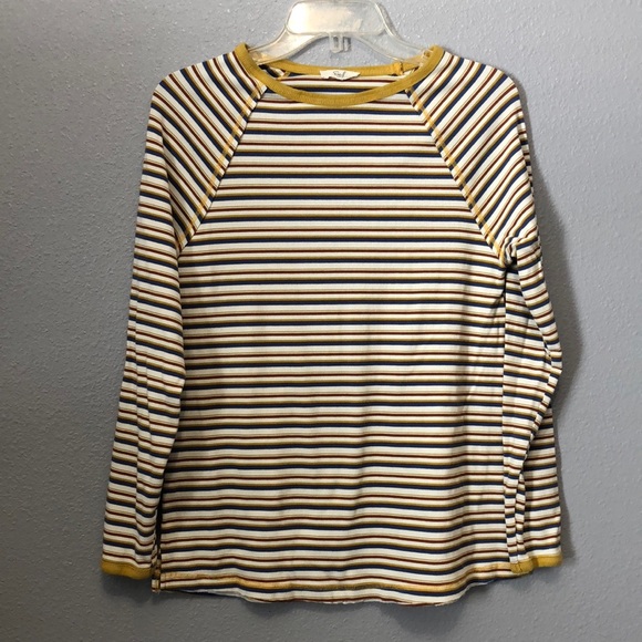 easel | Tops | Easel Shirt Womens M Medium Long Sleeve Striped Tshirt ...